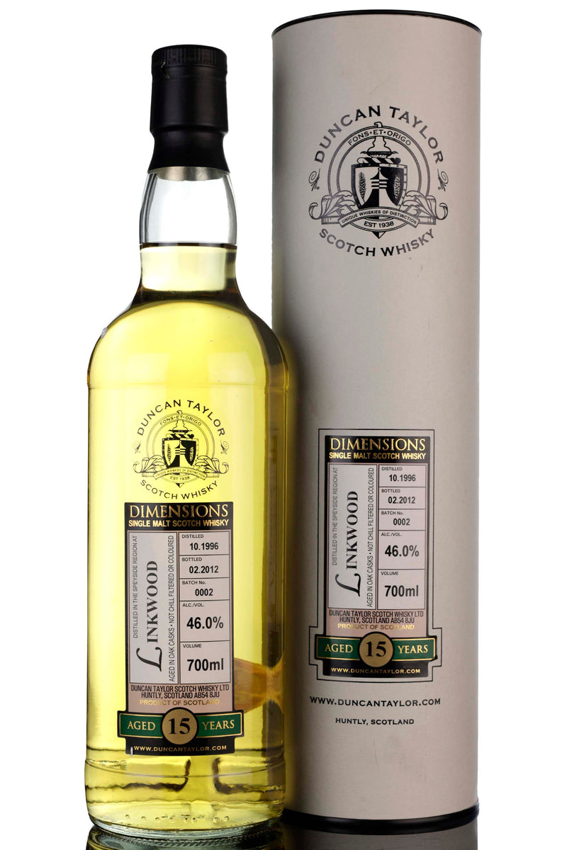 Linkwood 1996-2012 - 15 Year Old - Duncan Taylor - Dimensions - Batch