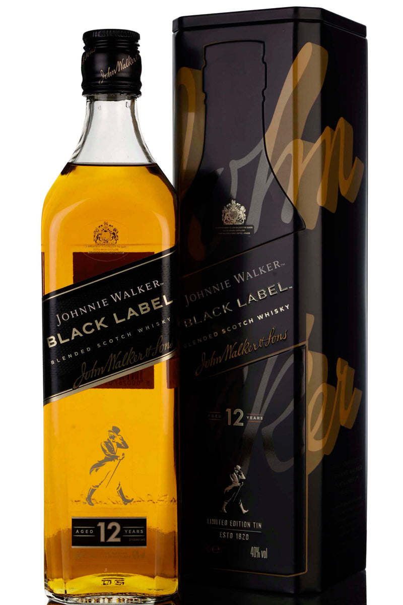 Johnnie Walker 12 Year Old - Black Label - Limited Edition Tin Lot Id: