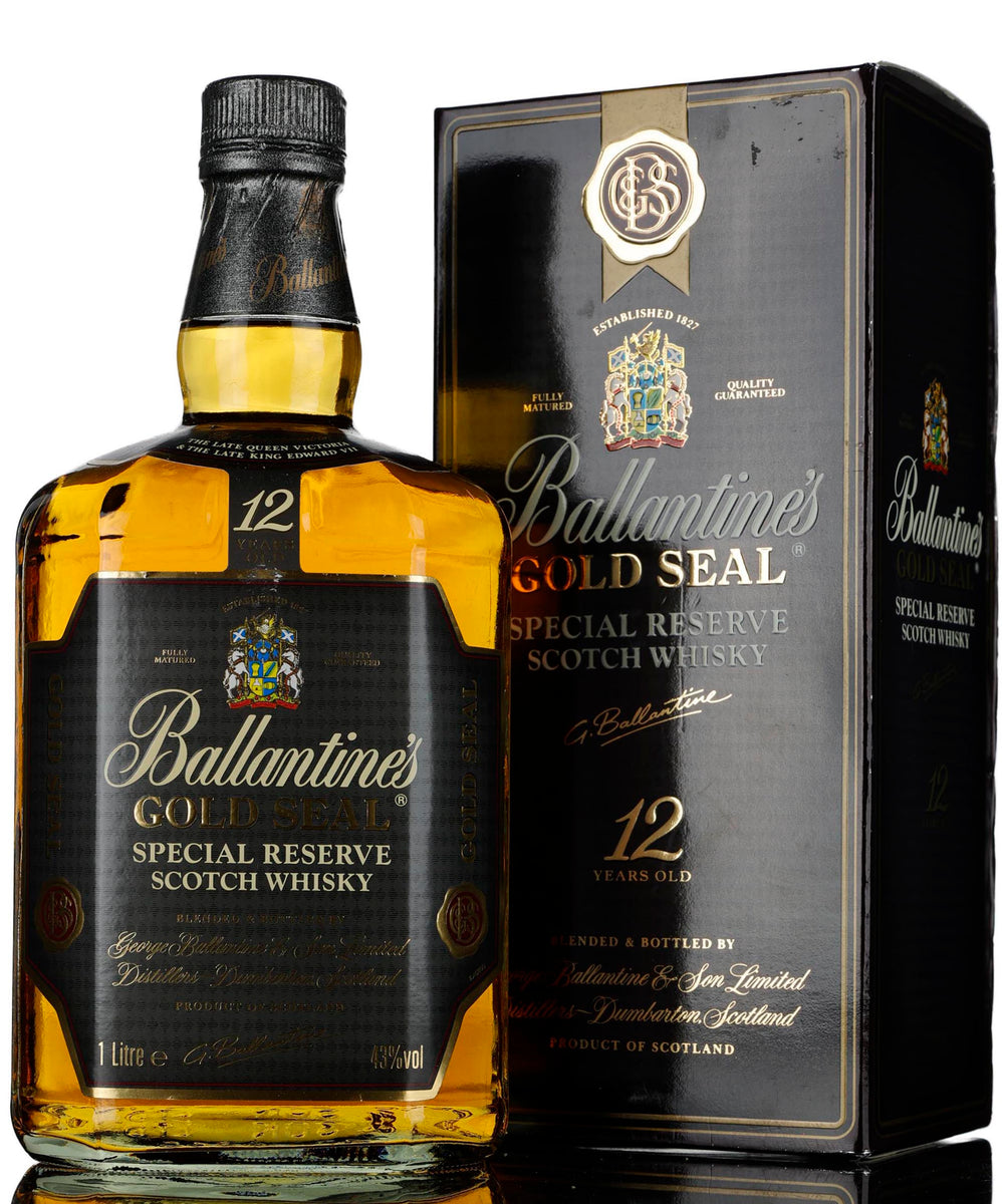 Ballantines 12 Year Old - Gold Seal Special Reserve - 1980s - 1 Litre