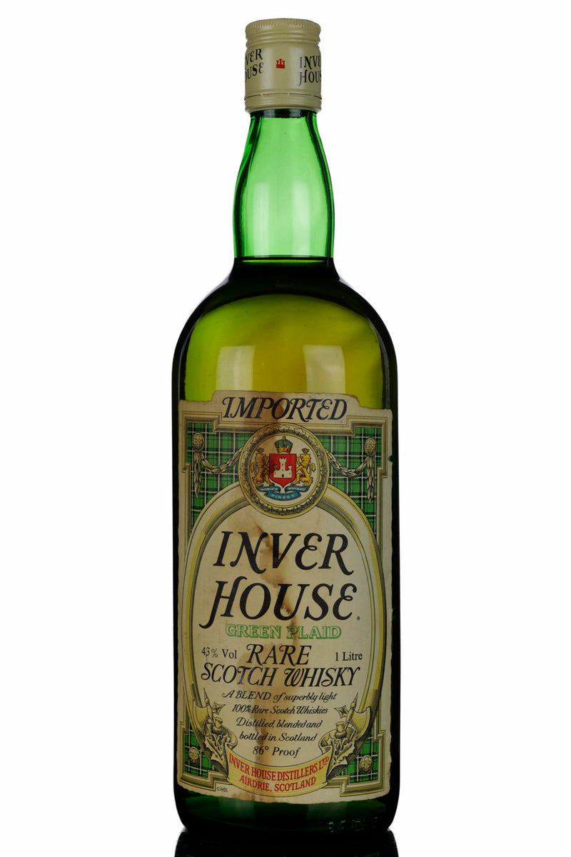 Inver House Green Plaid - 1980s - 1 Litre