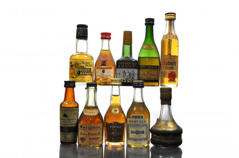 10 x Cognac & Brandy Miniatures