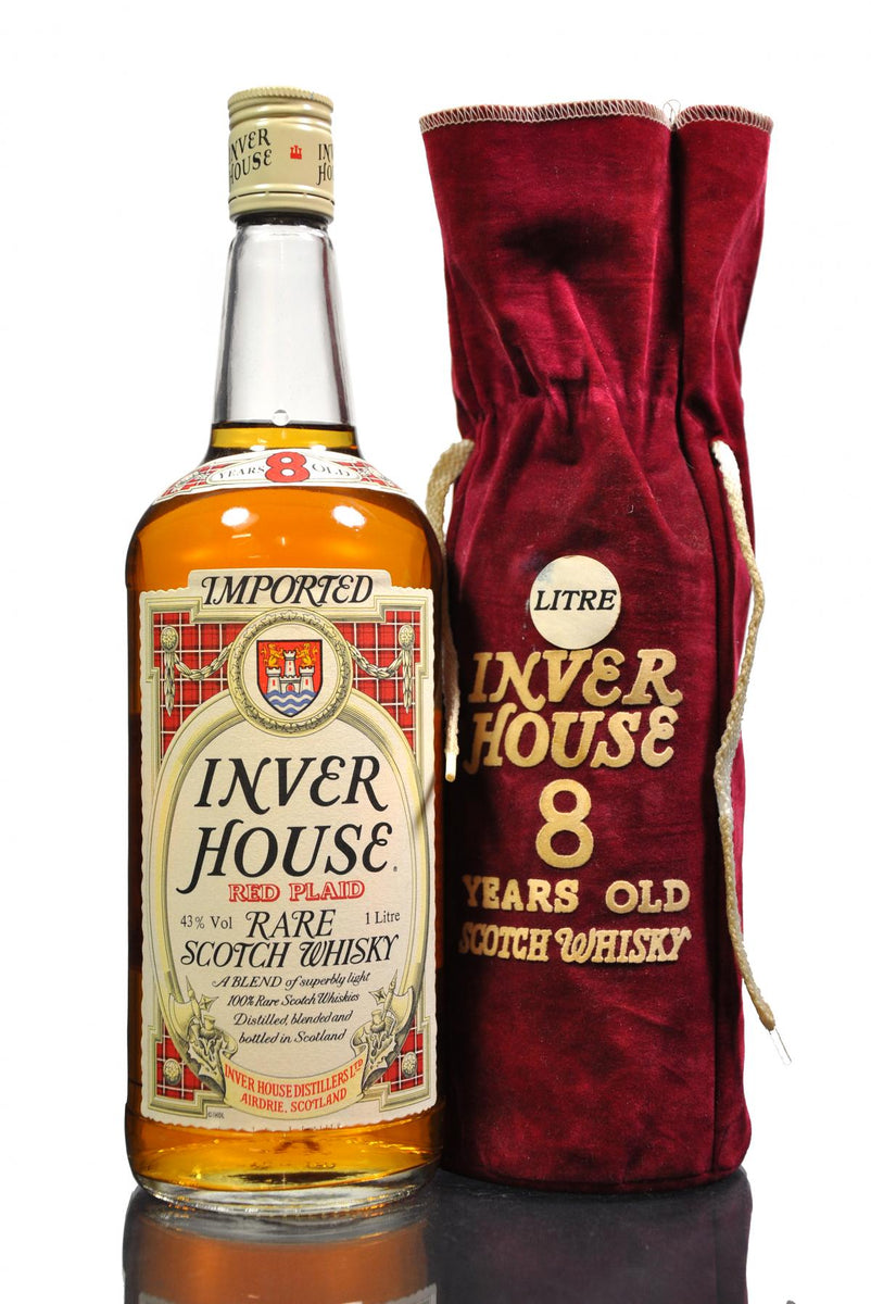Inver House Red Plaid 8 Year Old - Duty Free - 1980s - 1 Litre
