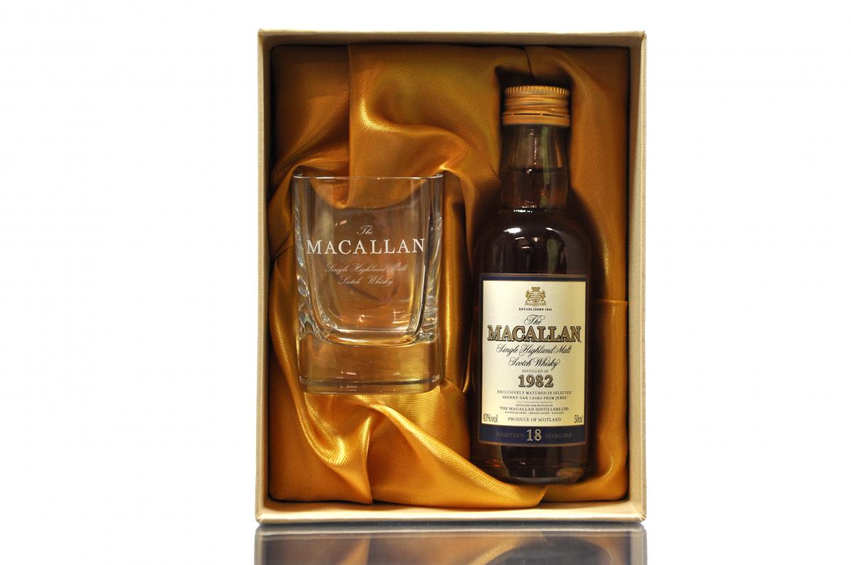 Macallan 1982 - 18 Year Old Miniature & Glass