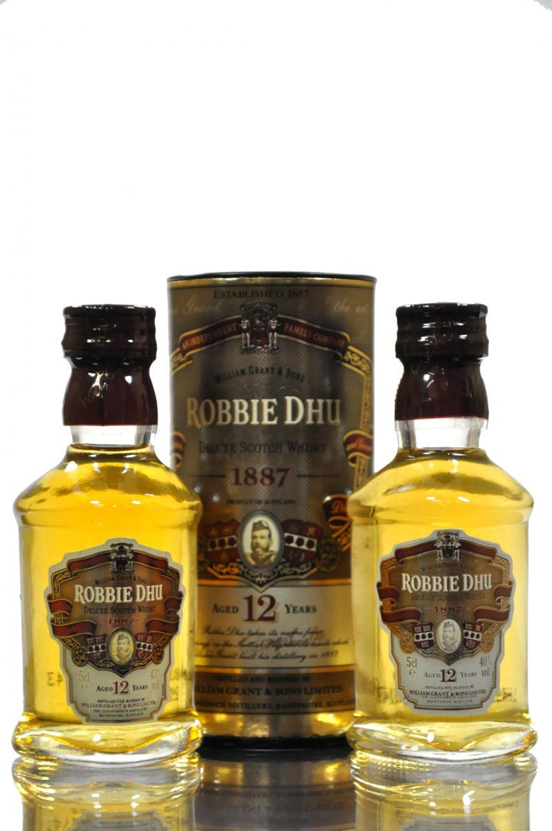 2 x Robbie Dhu 12 Year Old Miniatures
